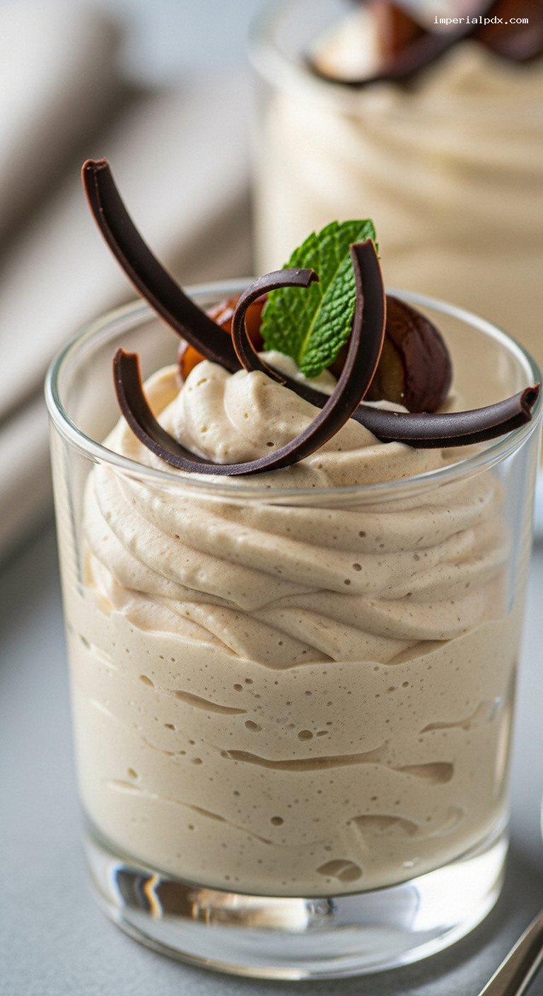 Chestnut Chantilly Mousse Cups with Chocolate Curls – Imperial Recipes