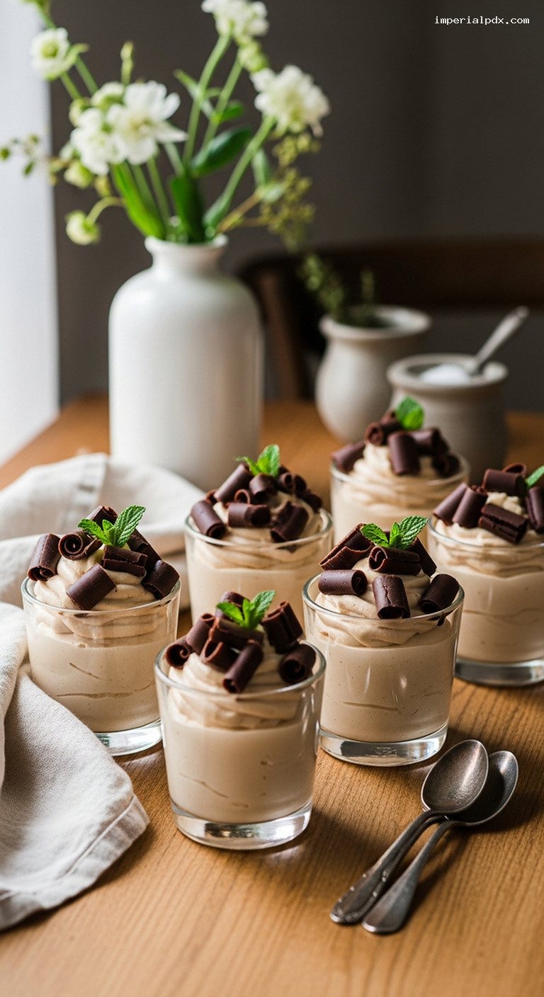 Chestnut Chantilly Mousse Cups with Chocolate Curls – Imperial Recipes