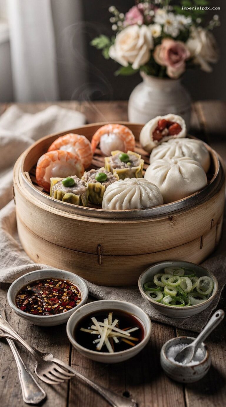 Chinese Dim Sum Sampler With Dumplings, Har Gow, Siu Mai, and Bao ...