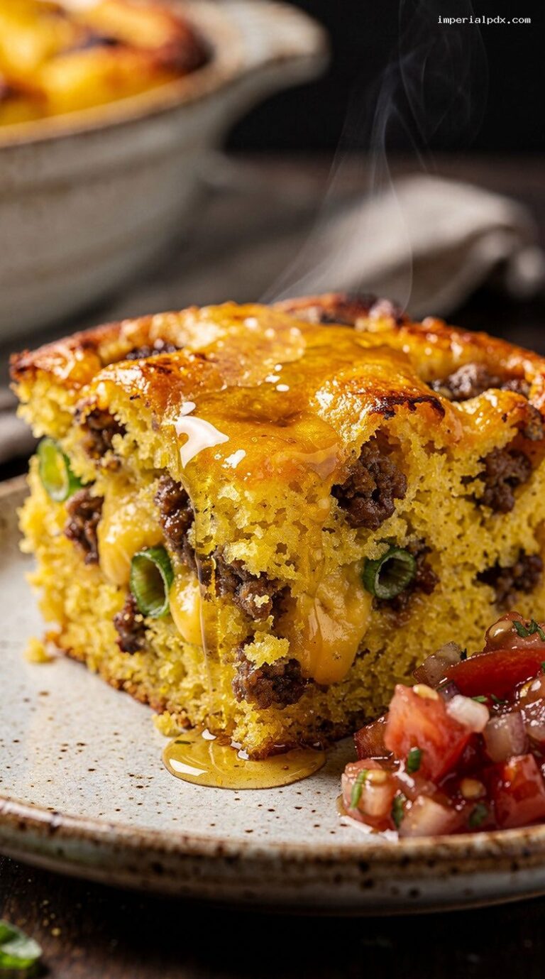 Chorizo Cheddar Breakfast Cornbread Bake with Scallions – Imperial Recipes