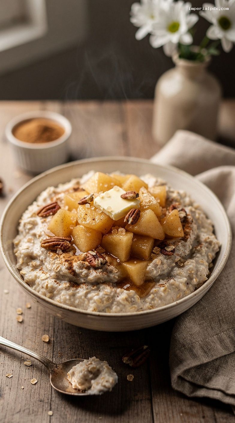 Classic Brown Sugar Cinnamon Oatmeal With Sautéed Apples – Imperial Recipes