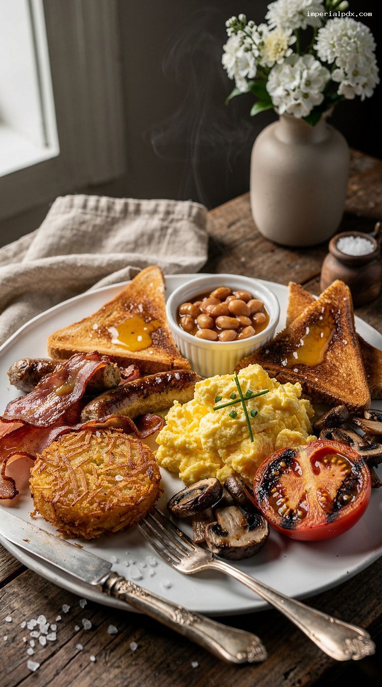 Classic Full English Breakfast Platter With Bacon and Eggs – Imperial ...