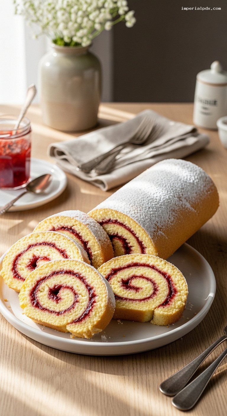 Classic Jam Swiss Roll (Gâteau Roulé à la Confiture) – Imperial Recipes