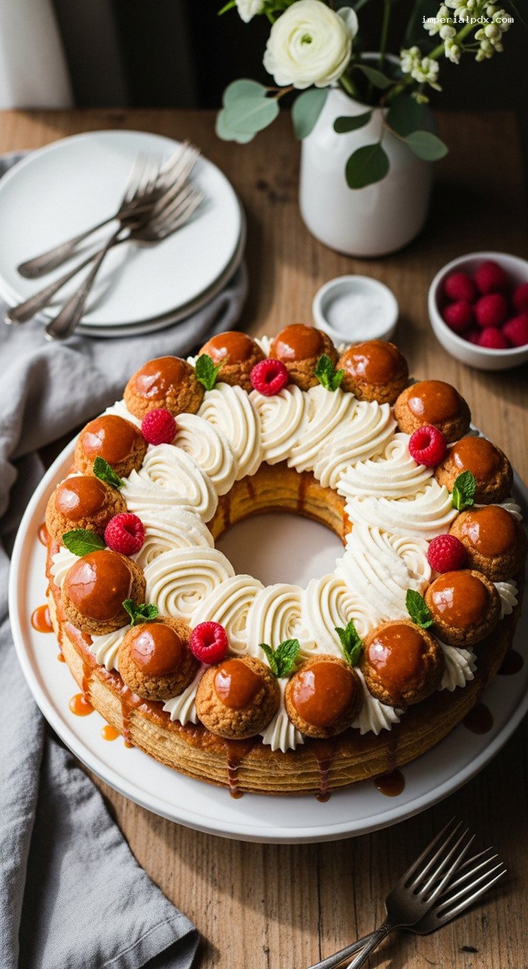 Classic Saint-Honoré Cake With Caramel Puffs and Cream – Imperial Recipes