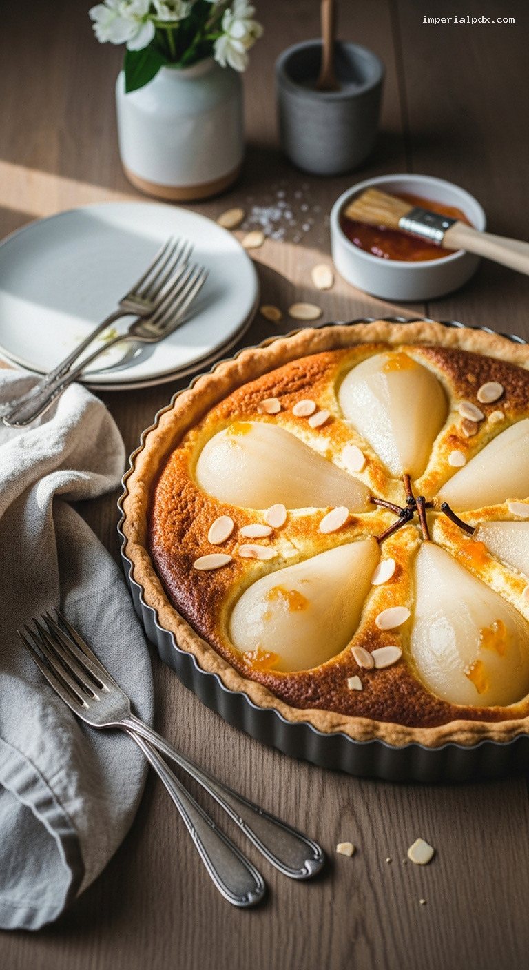 Classic Tarte Bourdaloue, French Pear and Almond Tart – Imperial Recipes