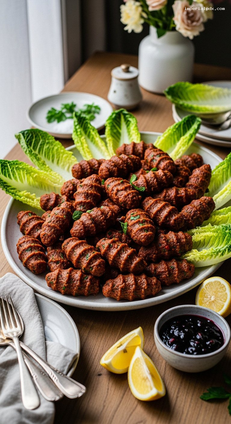 Cooked-Style Çiğ Köfte Platter With Bulgur and Herbs – Imperial Recipes