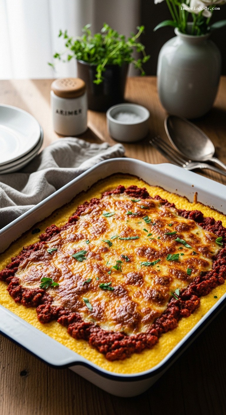 Creamy Baked Polenta Casserole with Herbed Beef and Parmesan – Imperial ...