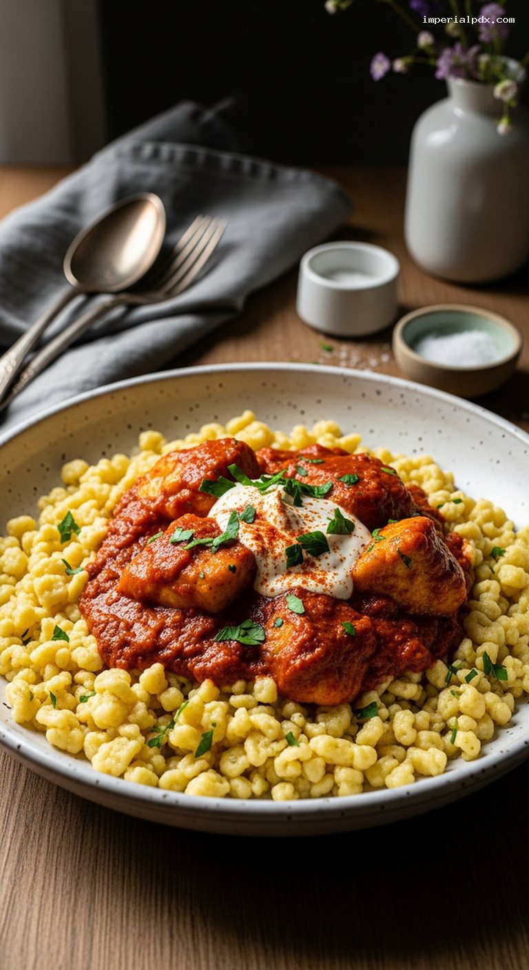 Creamy Hungarian Fish Paprikash with Spaetzle – Imperial Recipes