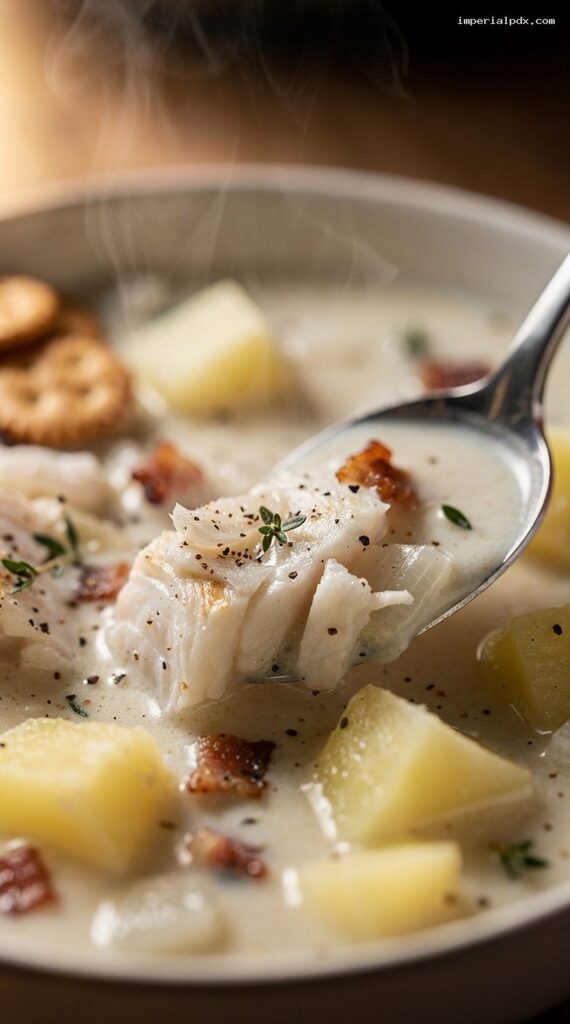 Creamy New England Fish Chowder With Bacon and Potatoes – Imperial Recipes