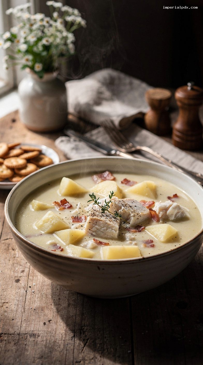 Creamy New England Fish Chowder With Bacon and Potatoes – Imperial Recipes