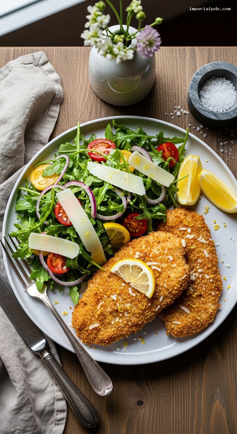 Crispy Fish Milanese With Arugula and Lemon Salad – Imperial Recipes