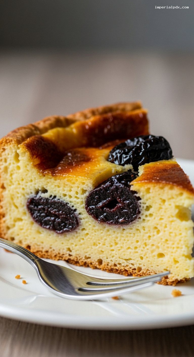 Custardy Far Breton with Rum-Soaked Prunes – Imperial Recipes