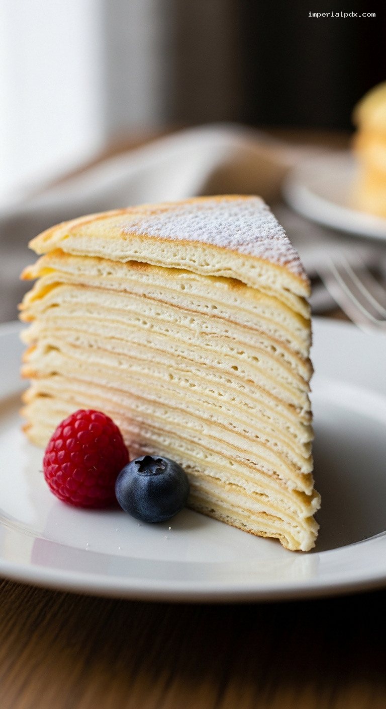 Elegant Mille-Crêpes Cake with Light Pastry Cream – Imperial Recipes