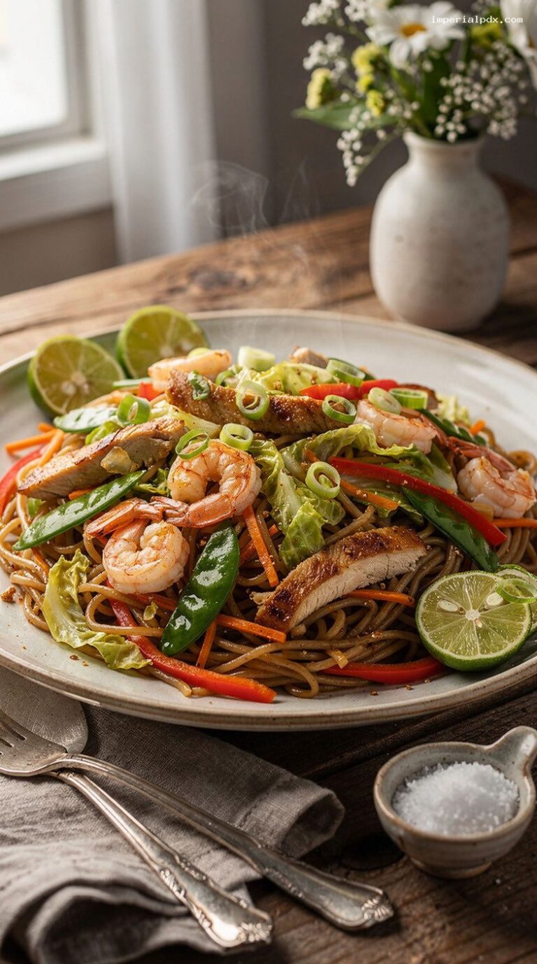 Filipino Pancit Canton with Chicken, Shrimp, and Vegetables – Imperial ...