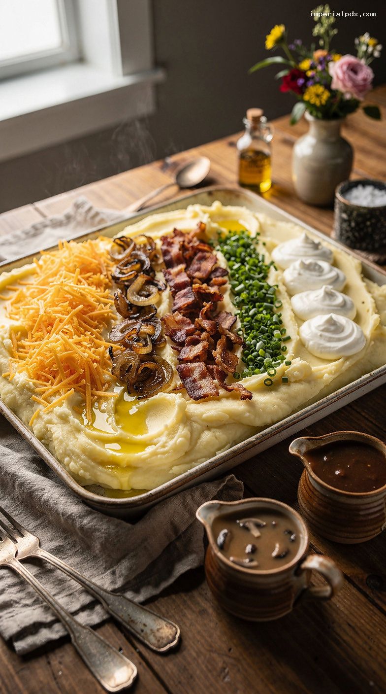 Fully Loaded Garlic Mashed Potato Bar With Toppings – Imperial Recipes