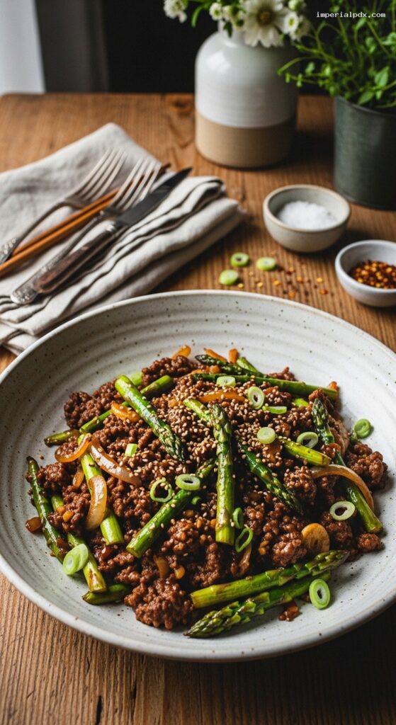 Garlicky Beef and Asparagus Stir-Fry with Soy Ginger – Imperial Recipes