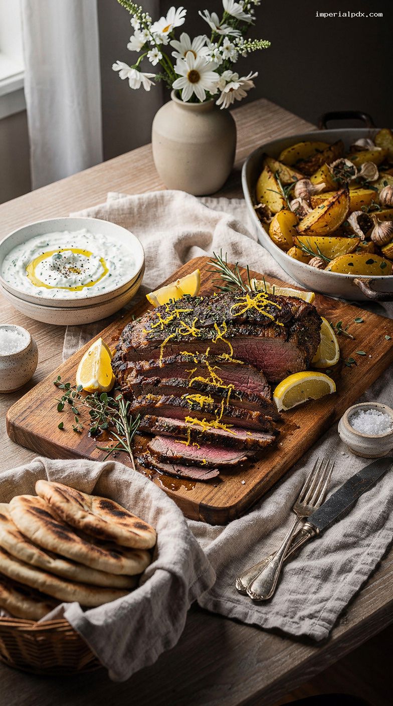 Greek-Style Roasted Leg of Lamb with Tzatziki and Potatoes – Imperial ...