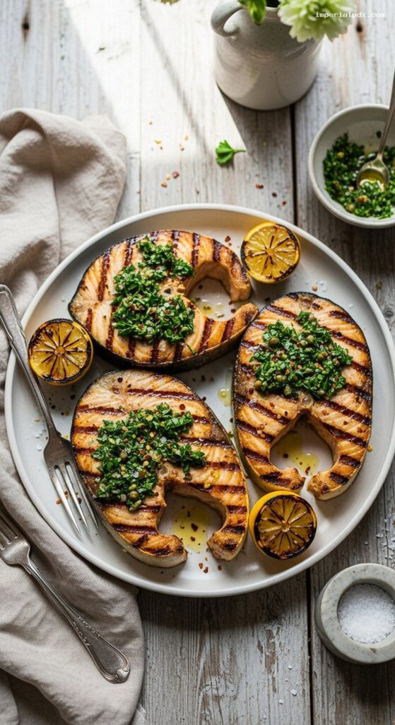 Grilled Swordfish Steaks With Caper-Herb Gremolata – Imperial Recipes