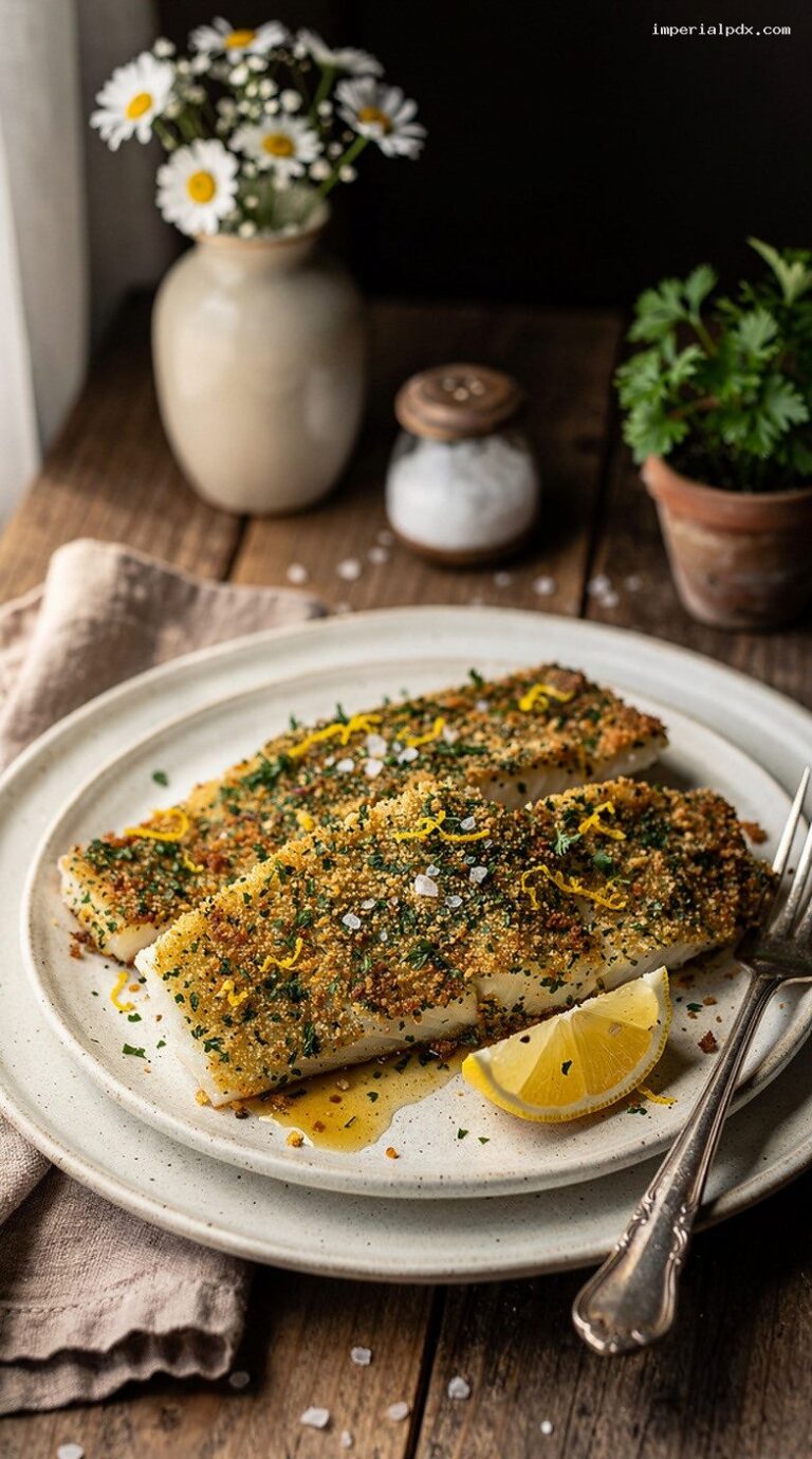 Herb Mustard Crusted Baked Cod with Lemon Garlic Breadcrumbs – Imperial ...