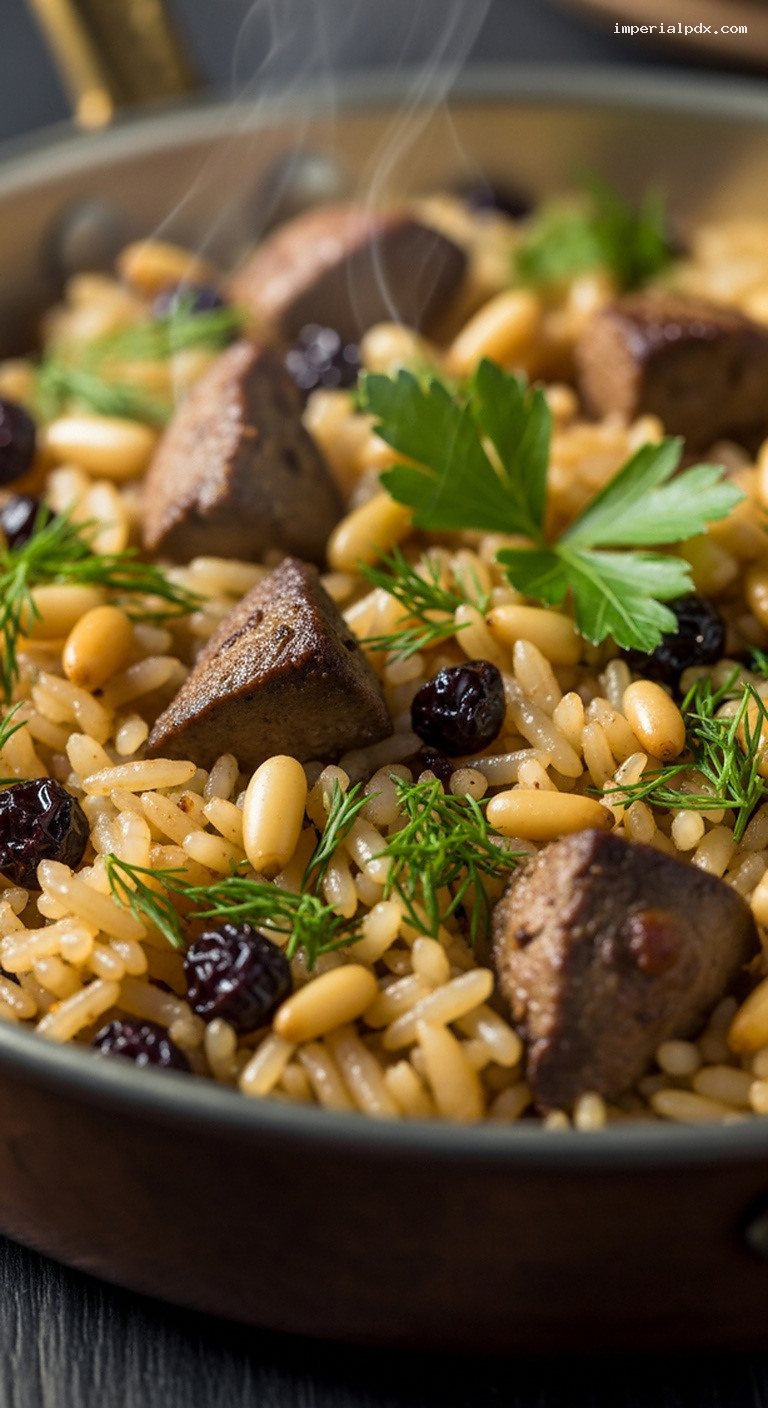 Kavrulmuş İç Pilav Festive Rice with Pine Nuts and Liver – Imperial Recipes