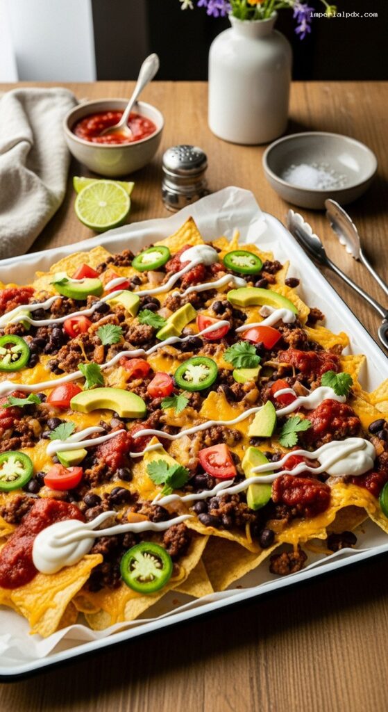 Loaded Beef Nachos with Black Beans and Jalapeños – Imperial Recipes