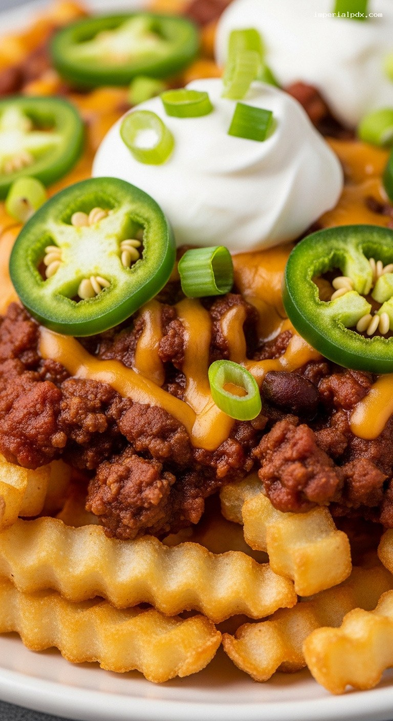 Loaded Chili Cheese Fries With Ground Beef and Jalapeños – Imperial Recipes