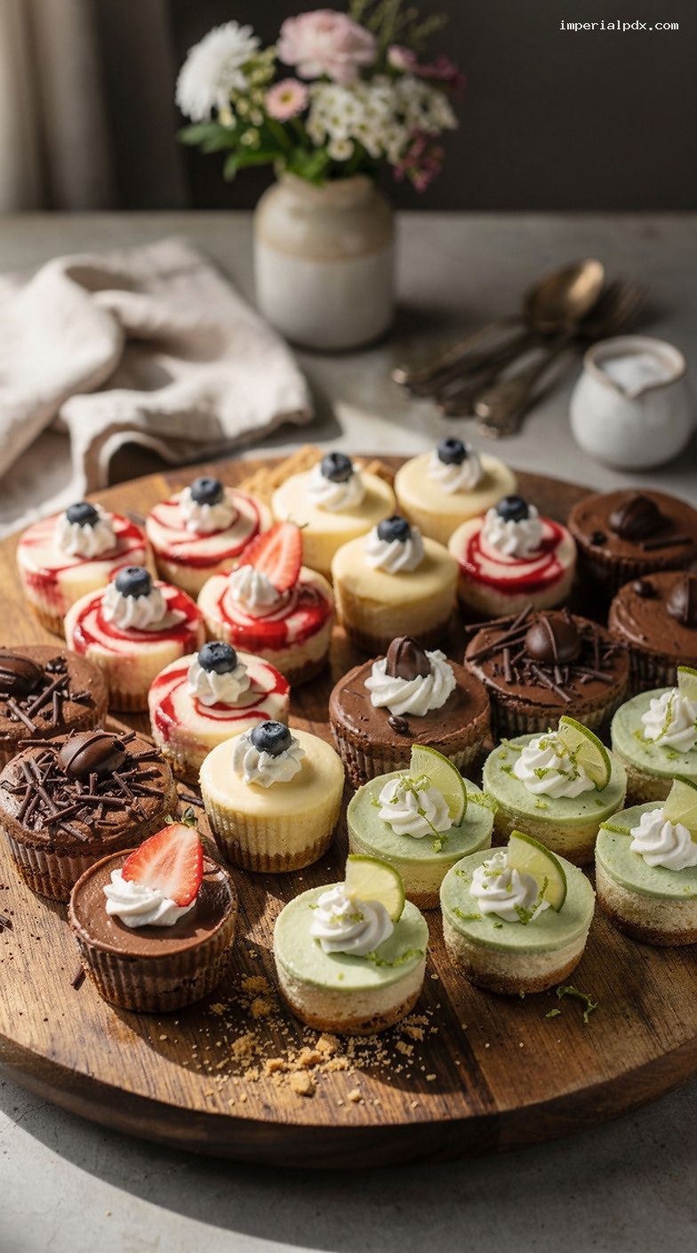 Mini Cheesecake Assortment with New York, Strawberry, Espresso, and Key ...
