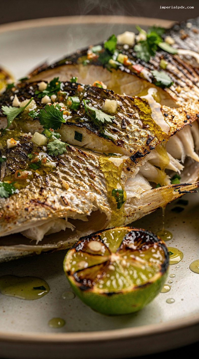 Mojo-Grilled Whole Snapper With Charred Citrus – Imperial Recipes