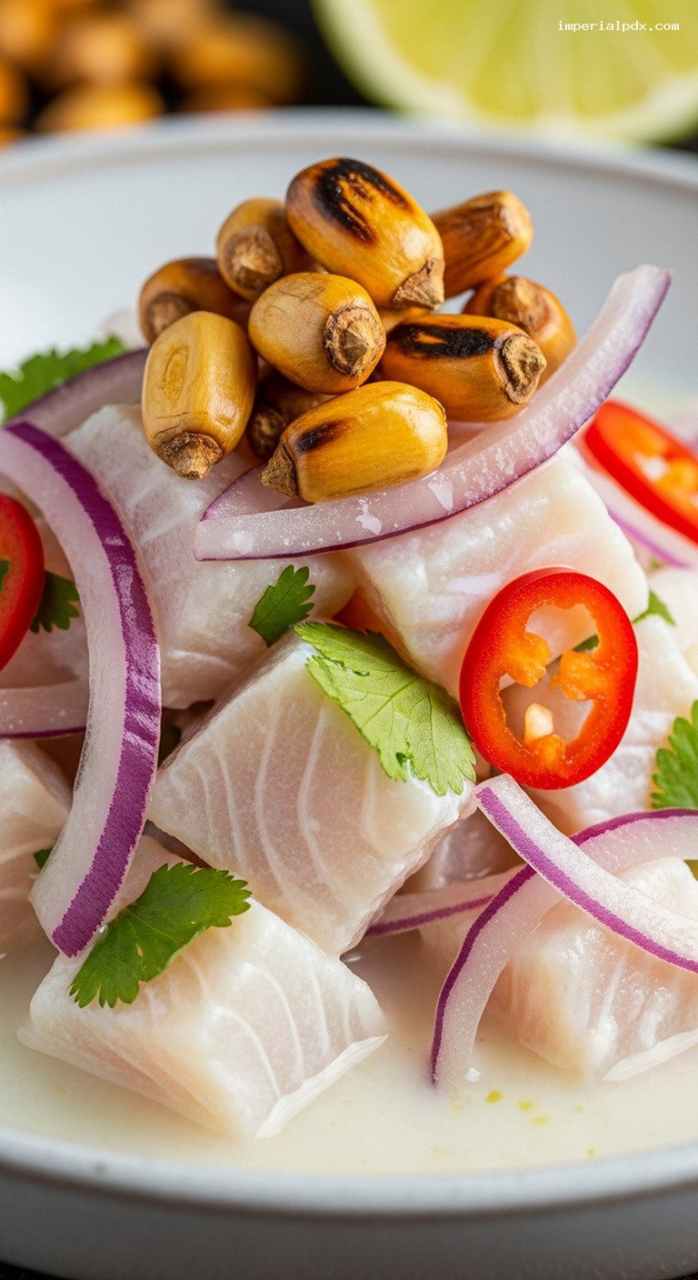Peruvian Lime Ceviche with Chili and Toasted Corn – Imperial Recipes