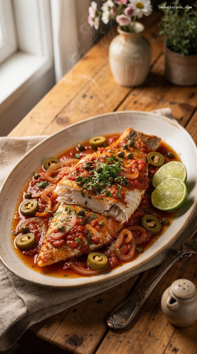 Pescado a la Veracruzana With Olives, Capers, and Lime – Imperial Recipes
