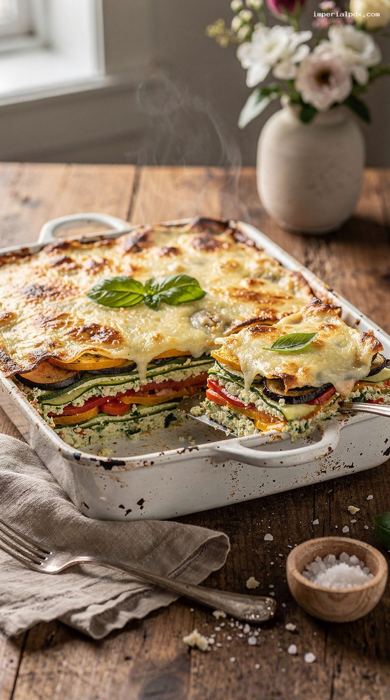 Rainbow Roasted Vegetable Lasagna Squares With Ricotta and Béchamel ...
