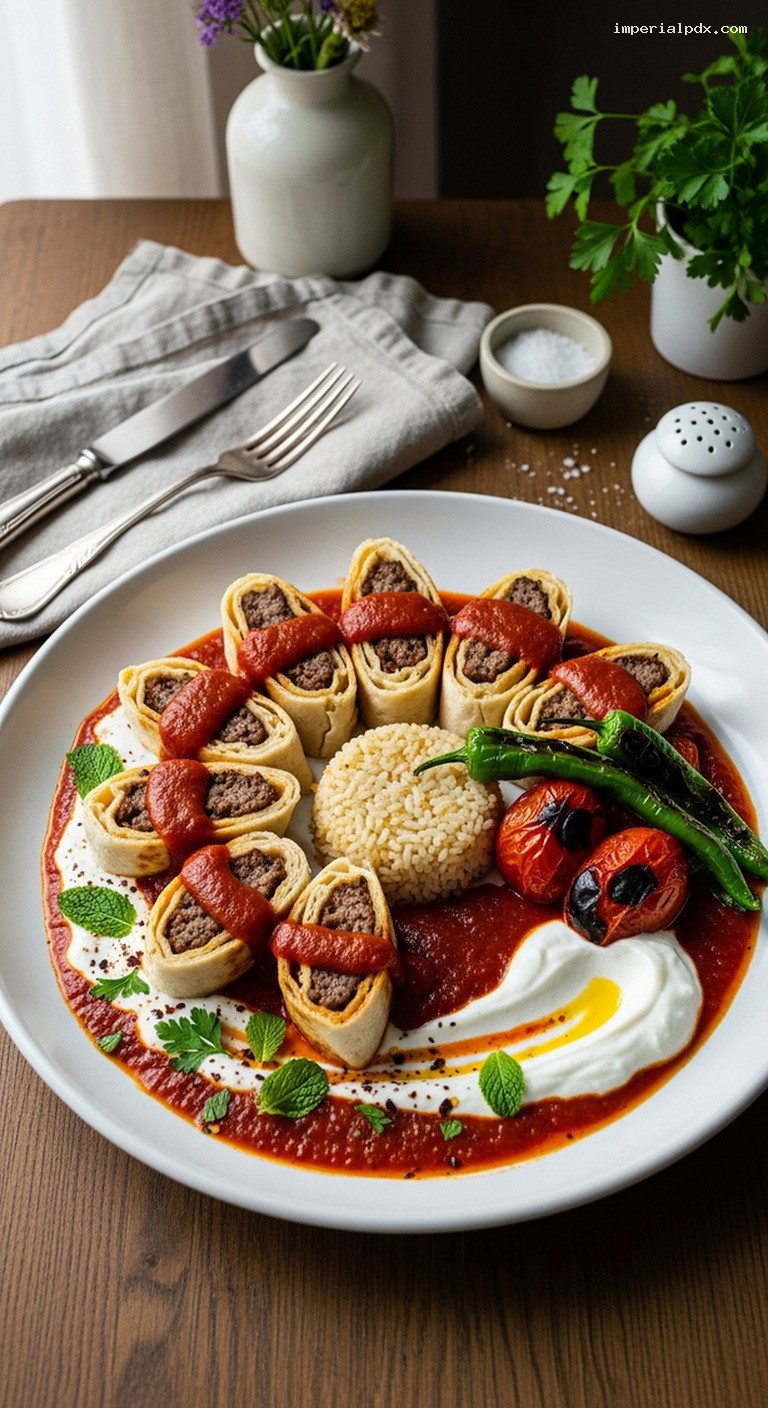 Restaurant-Style Beyti Kebab Lavash Wrap with Tomato Yogurt Sauce ...