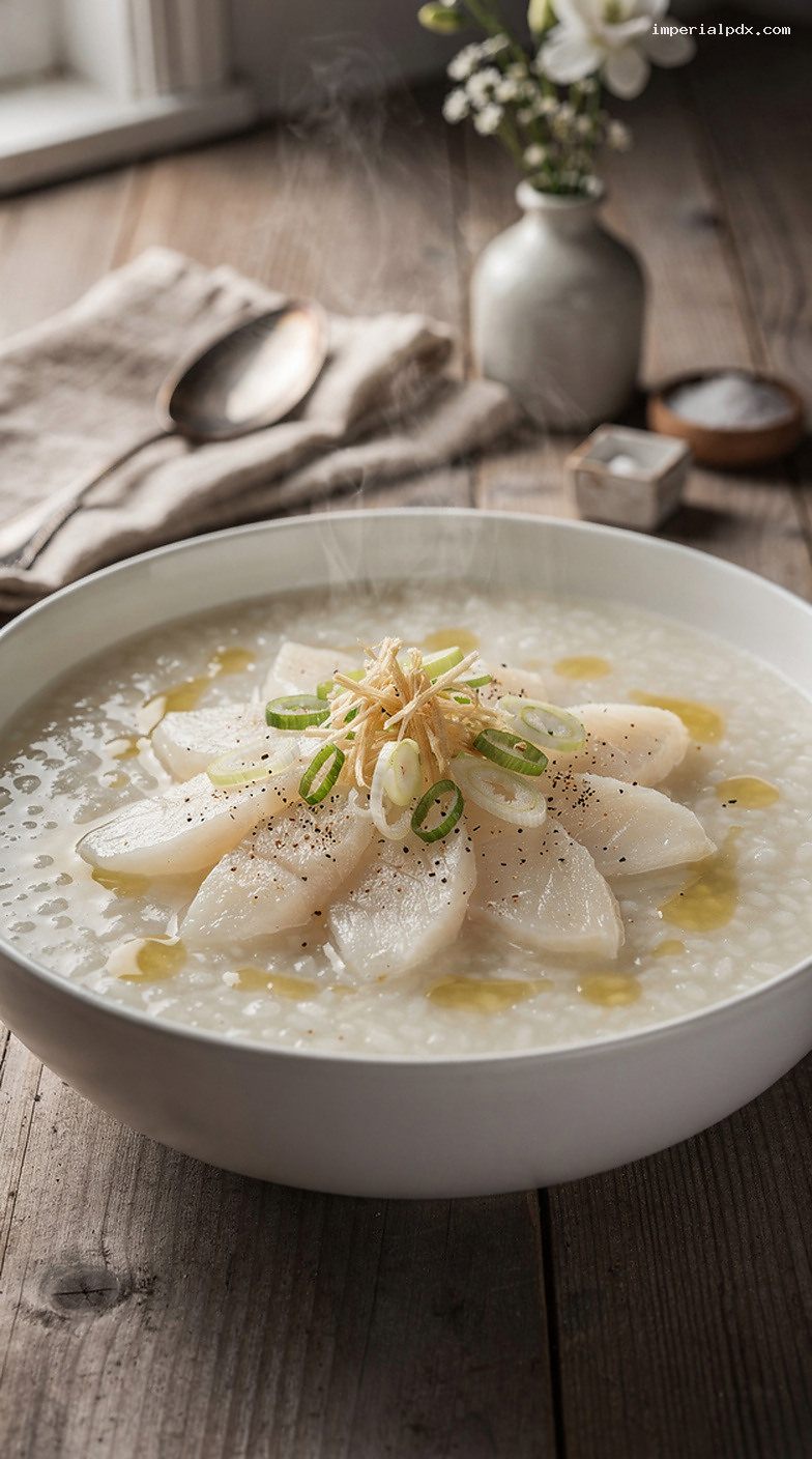Silky Cantonese Fish Congee With Ginger and Scallions – Imperial Recipes