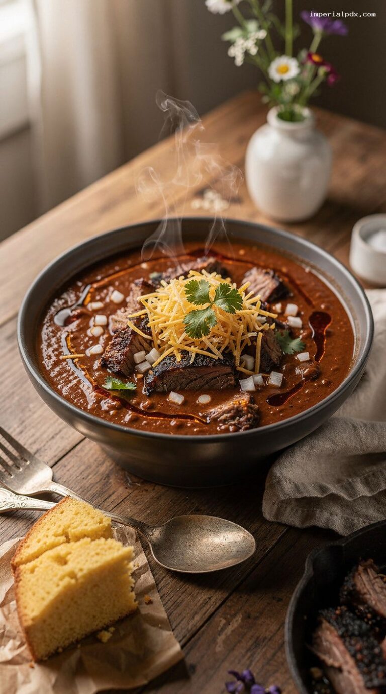 Smoked Brisket Chili With Smoked Chiles And Spices – Imperial Recipes