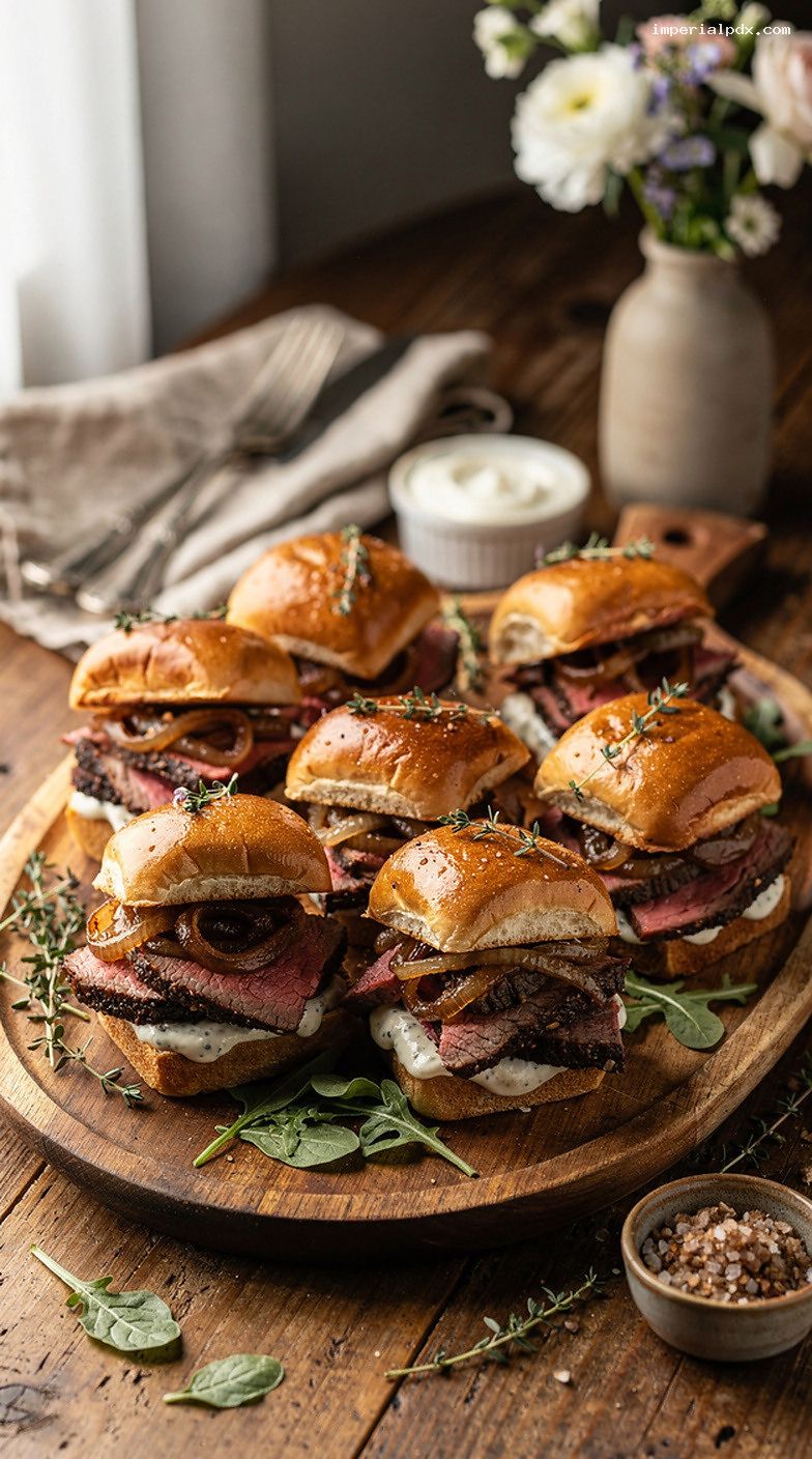 Smoked Prime Rib Sliders With Horseradish Mayo and Onions – Imperial ...
