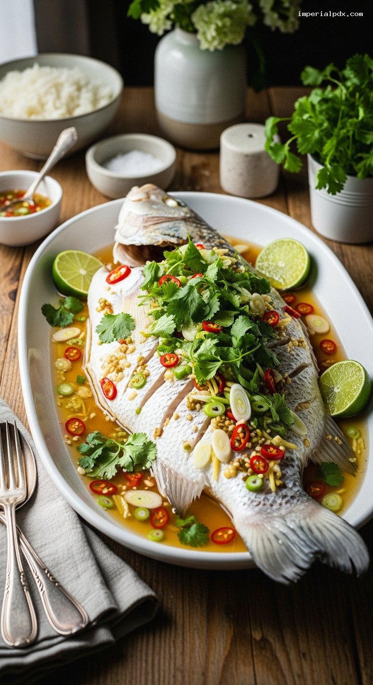 Thai Steamed Whole Fish with Lime Chili Sauce – Imperial Recipes