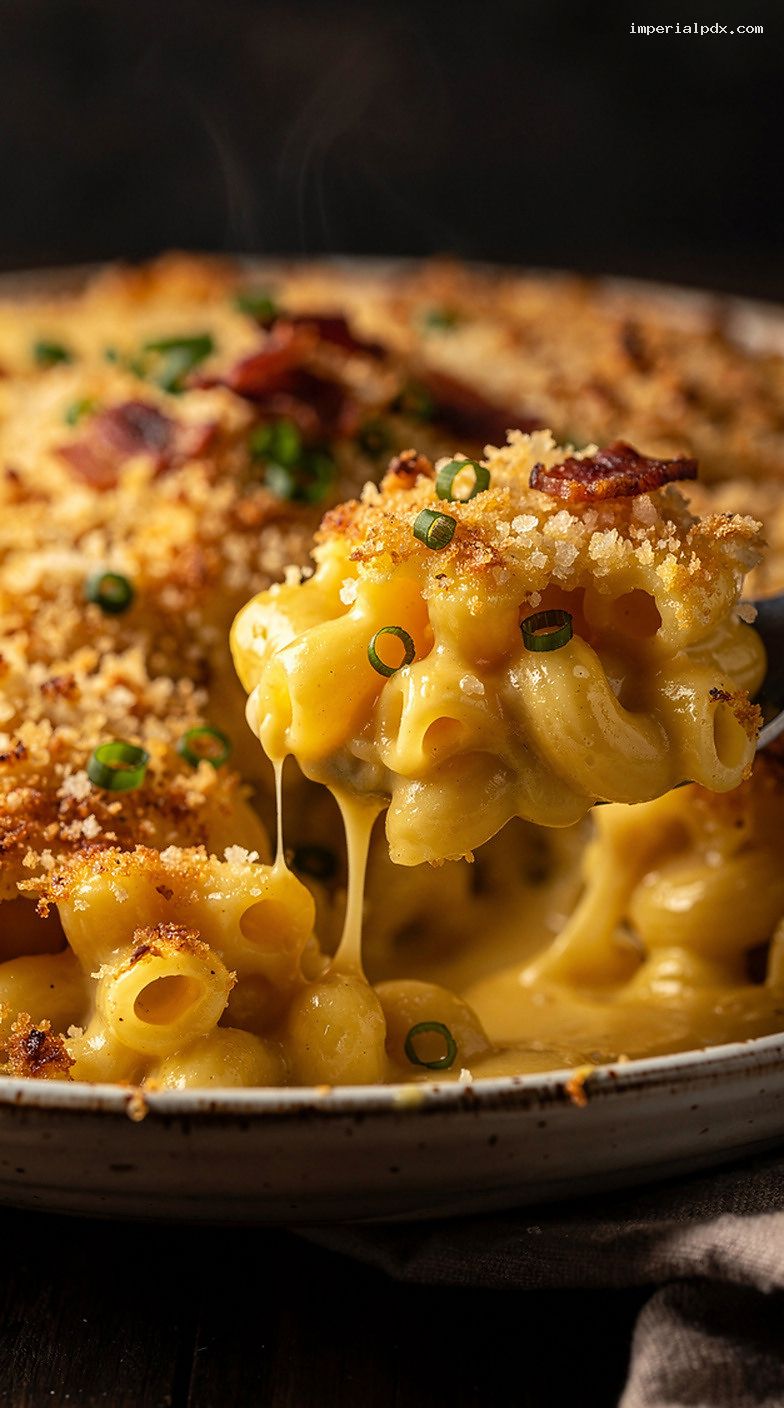 Three-Cheese Baked Mac and Cheese With Panko Crust – Imperial Recipes