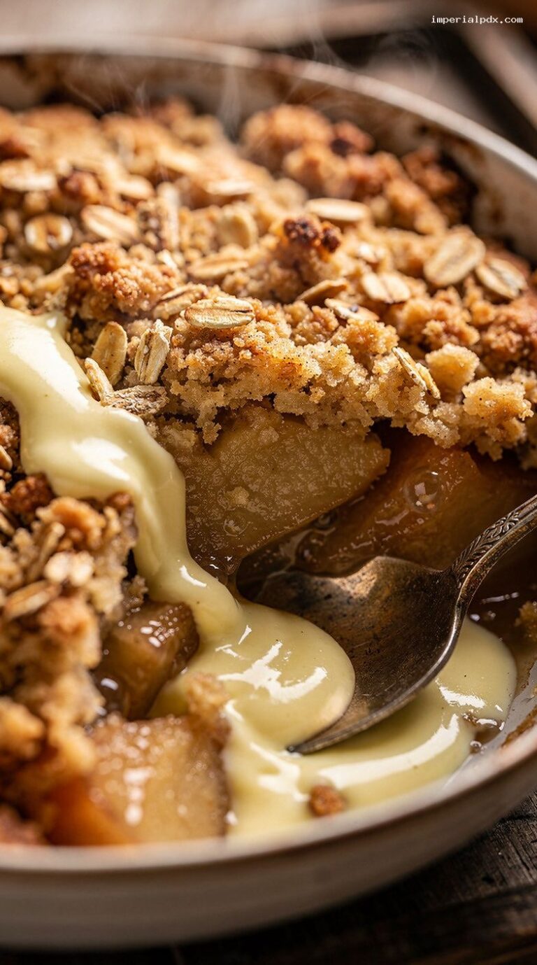 Tray-Baked Cinnamon Apple Crumble With Vanilla Custard Sauce – Imperial ...