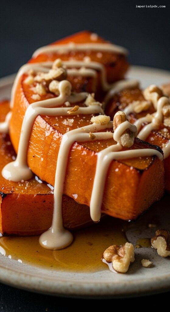 Turkish Baked Pumpkin Dessert with Tahini and Walnuts – Imperial Recipes