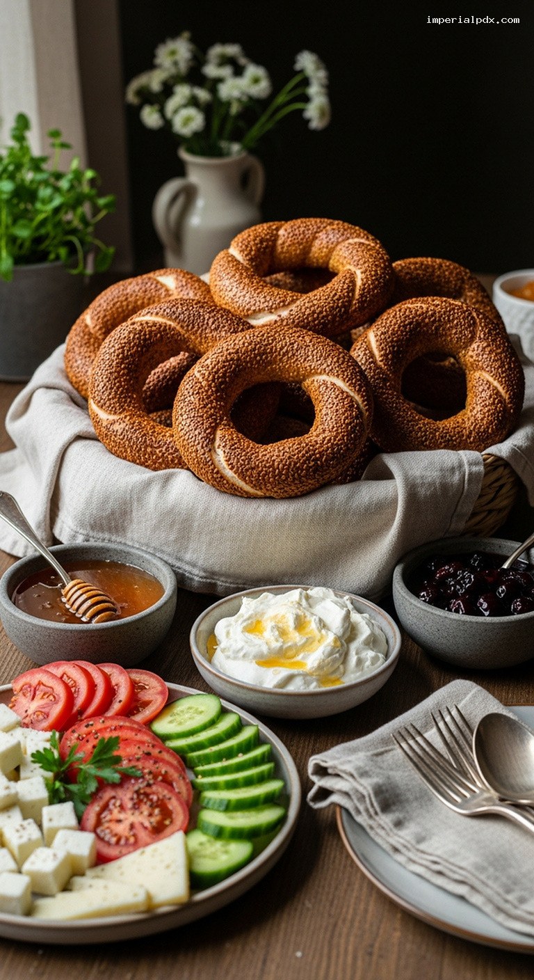 Turkish Simit Brunch Board with Kaymak and Honey – Imperial Recipes