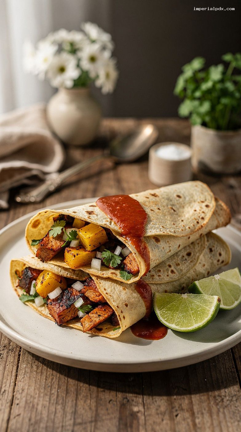 Al Pastor Pork and Pineapple Street-Style Crepes – Imperial Recipes