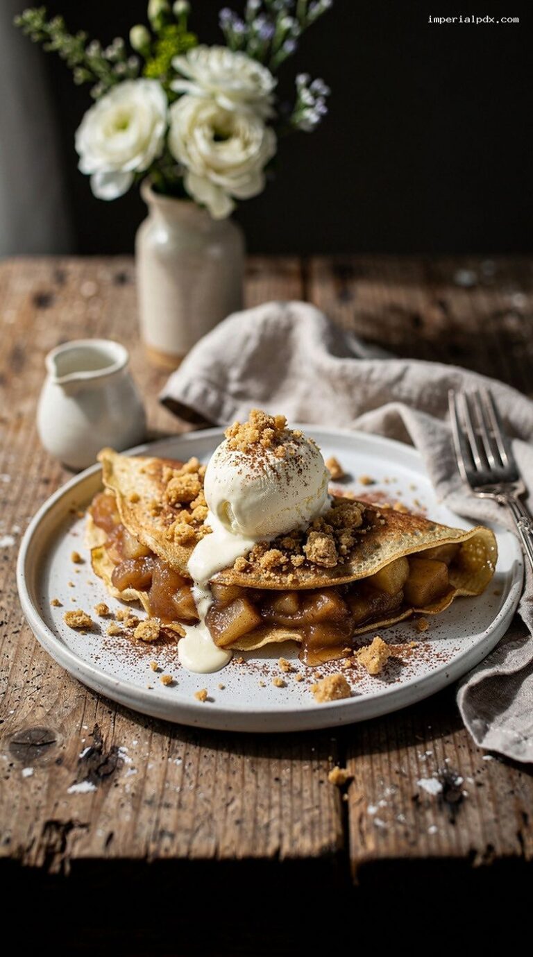 Apple Pie À La Mode Crepes With Cinnamon Apple Compote – Imperial Recipes