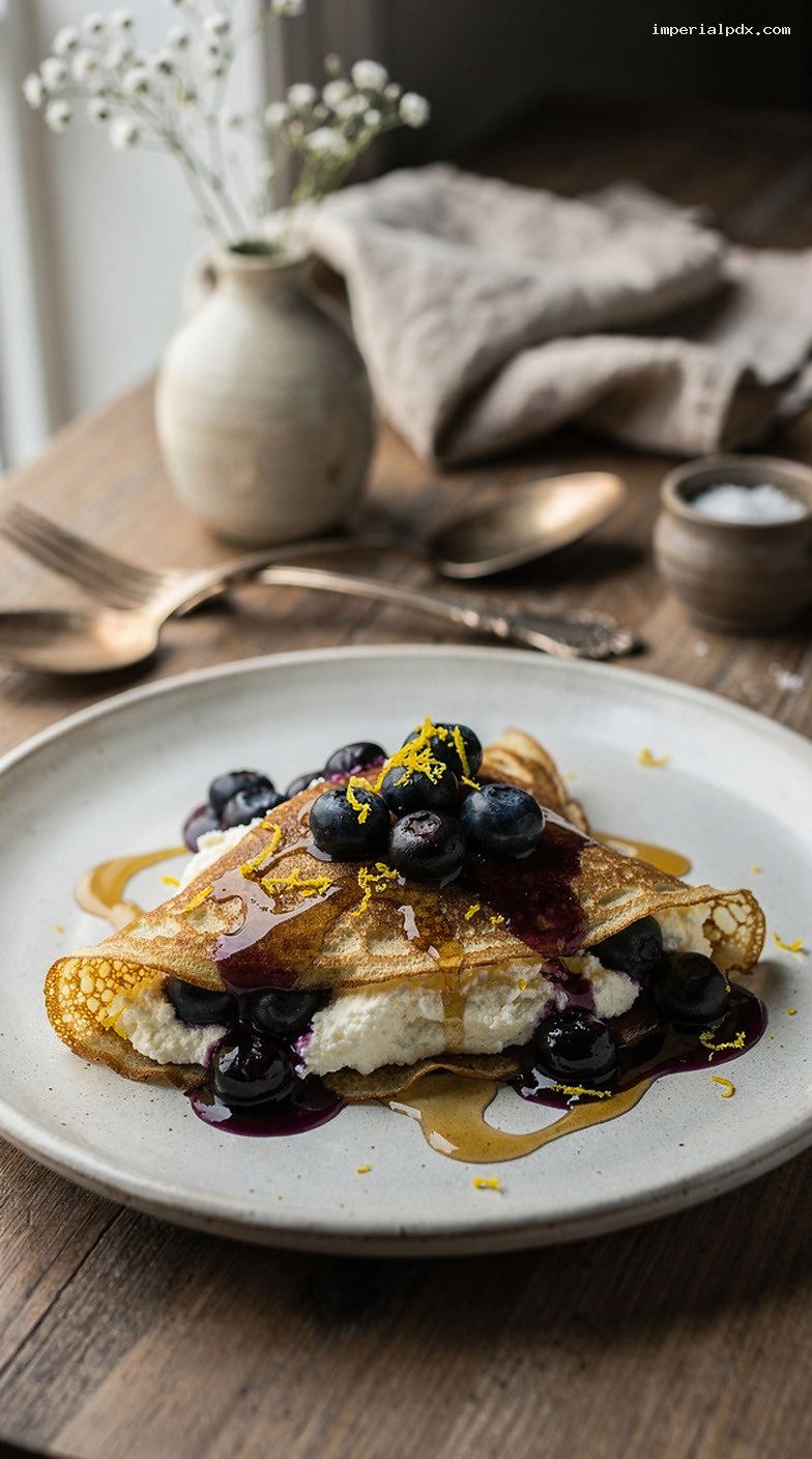 Blueberry Lemon Ricotta Crepes With Maple Syrup – Imperial Recipes