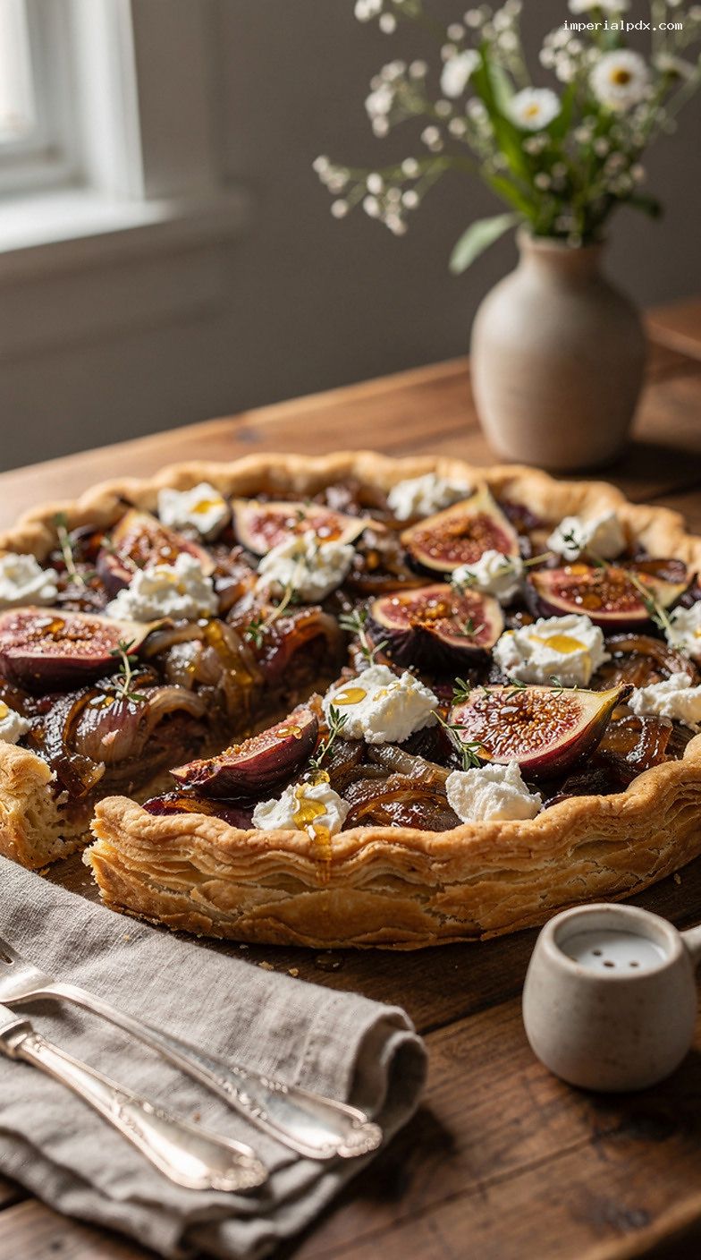 Caramelized Onion, Fig and Goat Cheese Pie – Imperial Recipes