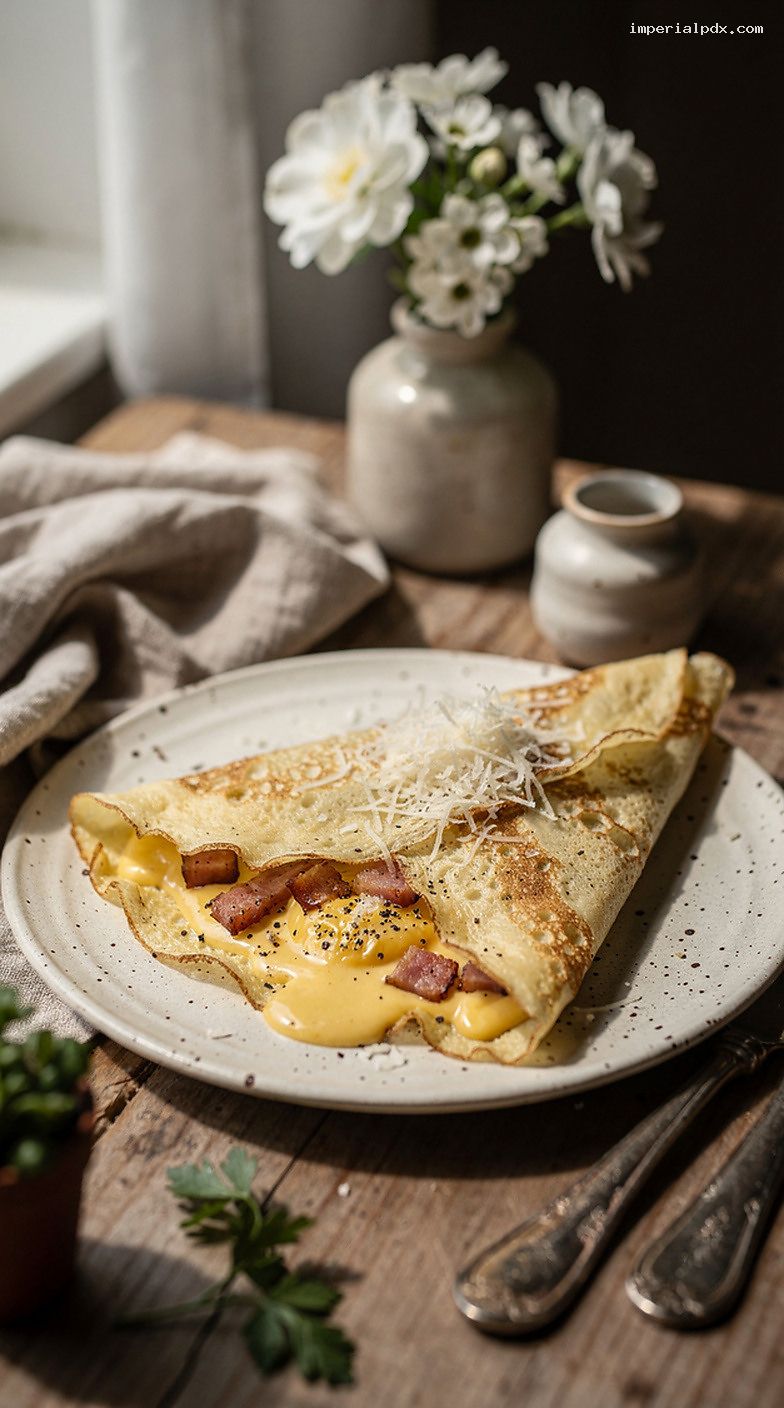 Carbonara Crepes With Crispy Pancetta and Black Pepper – Imperial Recipes