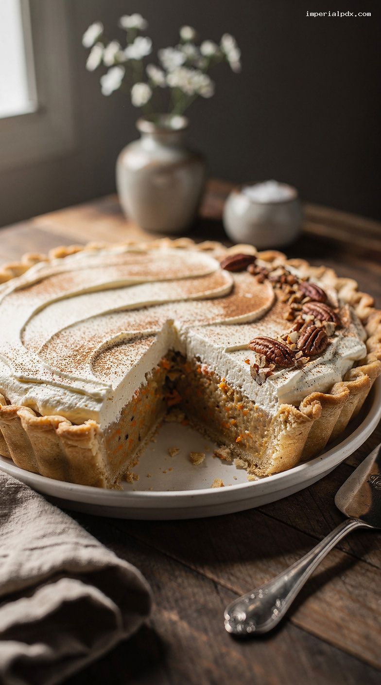 Carrot Cake Pie With Spiced Carrot Custard and Cream Cheese Topping ...