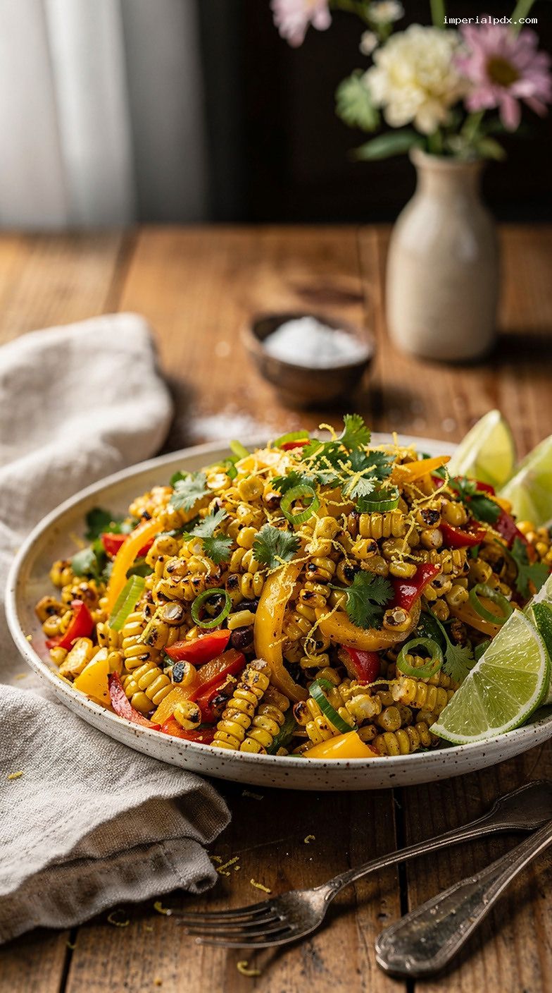 Chili-Lime Roasted Corn and Sweet Pepper Salad – Imperial Recipes