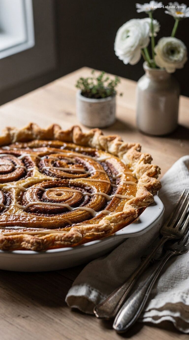 Cinnamon Roll Pie With Vanilla Glaze – Imperial Recipes