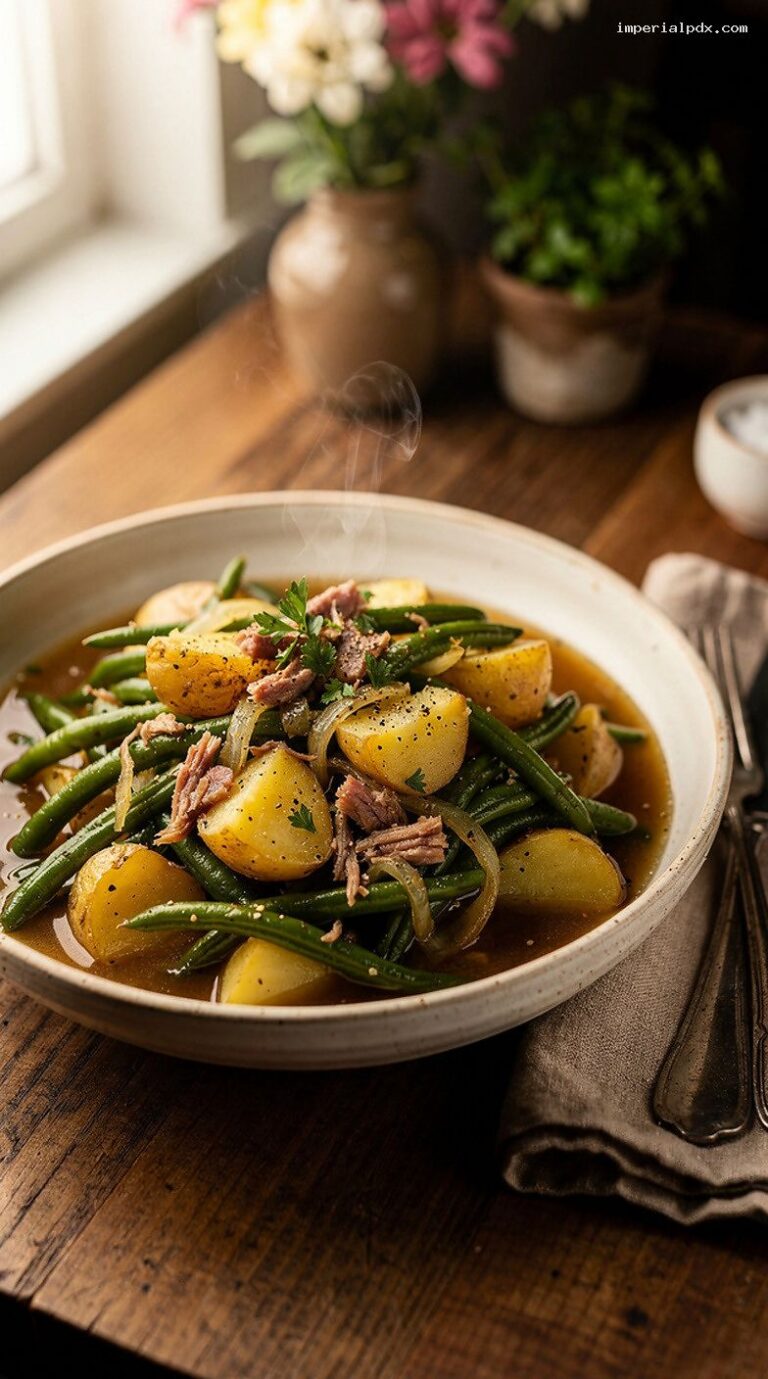 Country-Style Green Beans and Potatoes with Ham Hock – Imperial Recipes