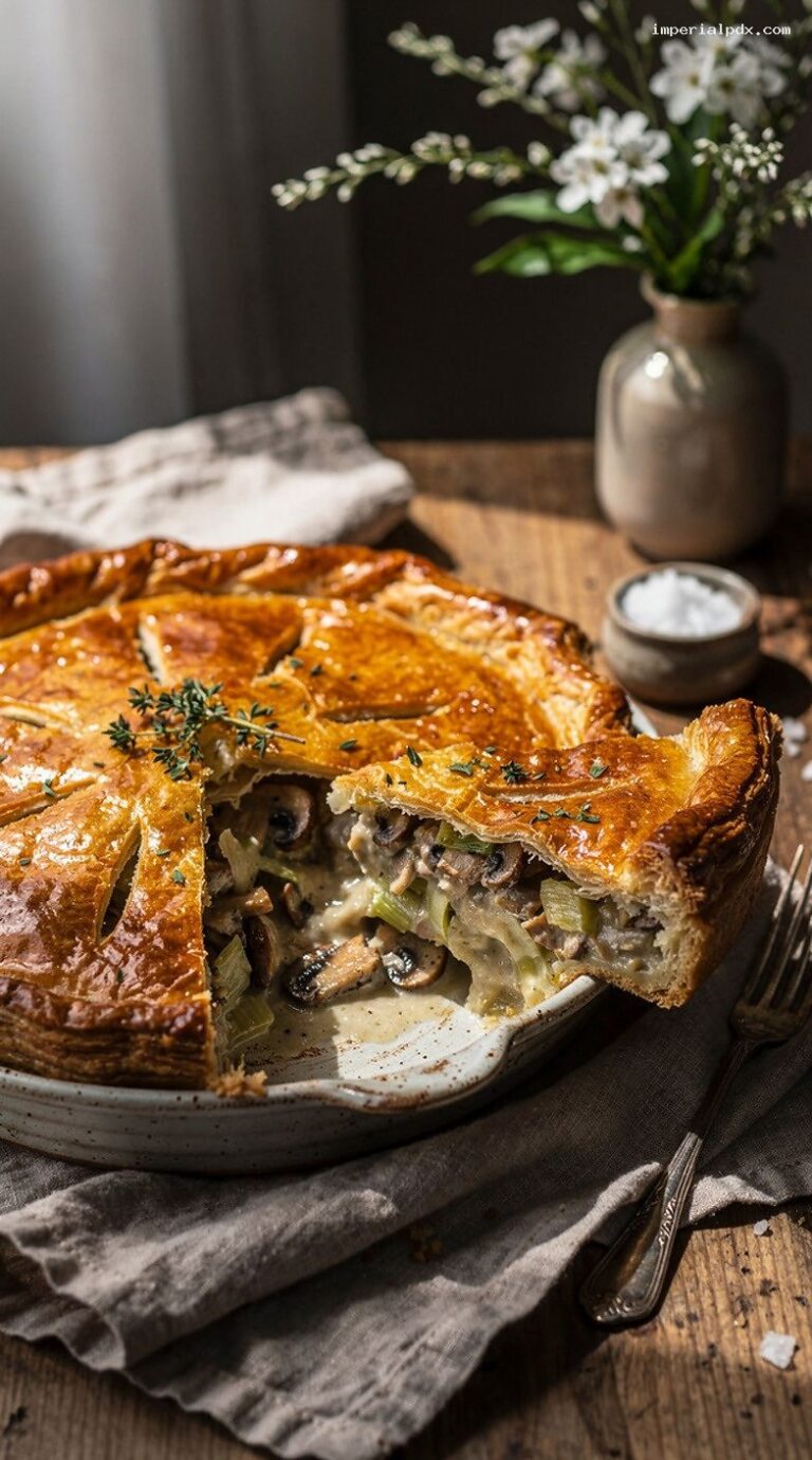 Creamy Mushroom and Leek Pie With White Wine Thyme – Imperial Recipes